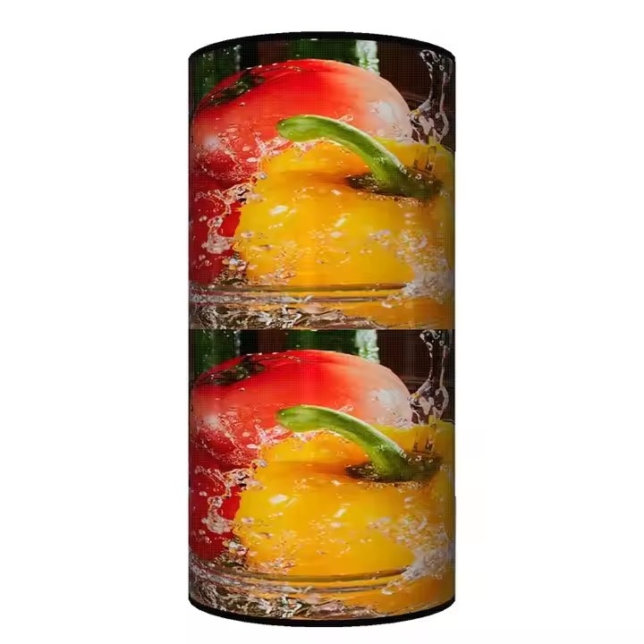 360 Degree Large Circular Led Display Screen Panel Full Color Column ...