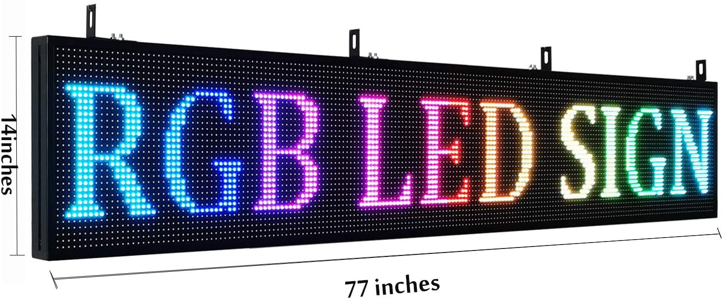 LED letter light Scrolling Message WIFI Control Outdoor Full Color Text ...